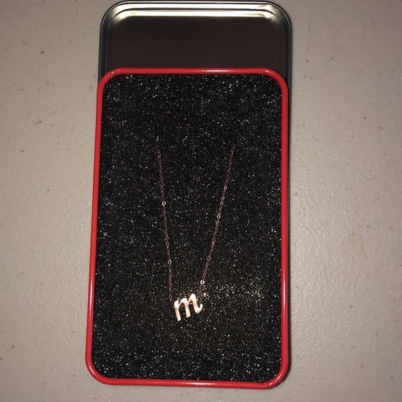 Jewelry | Rose Gold M Necklace | Poshmark